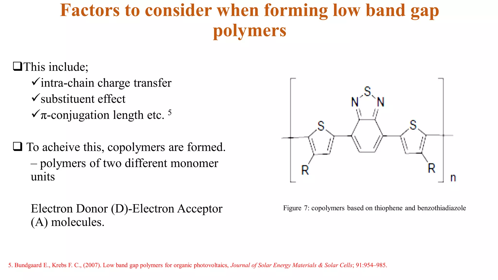 Synthesis Of Semiconducting Polymers For Possible Application In Autosaved Ppt