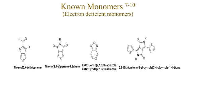 Synthesis Of Semiconducting Polymers For Possible Application In [autosaved] Ppt