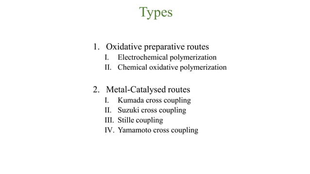 Synthesis Of Semiconducting Polymers For Possible Application In Autosaved Ppt