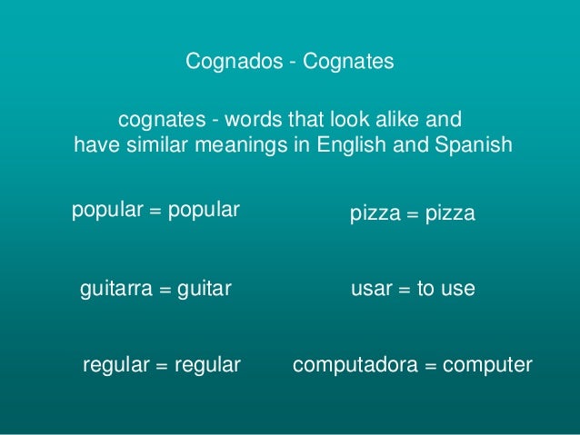 Cognates, Question Words