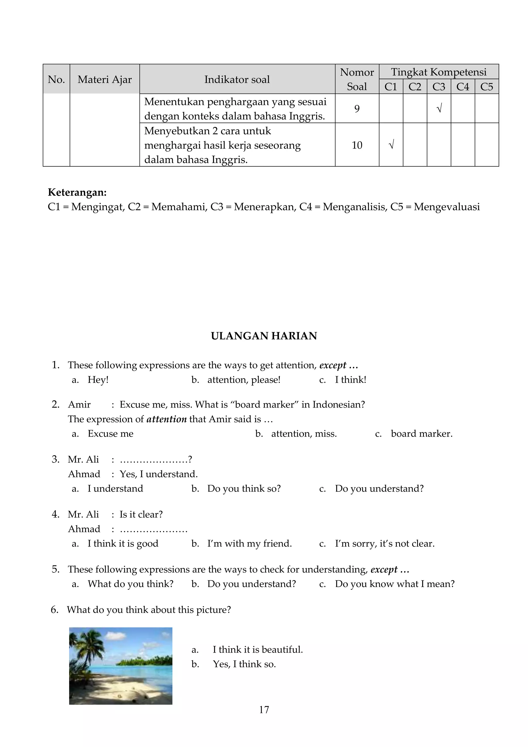 RPP bahasa Inggris kelas 8 semester 1 kurikulum 2013 (bab 1) | DOCX