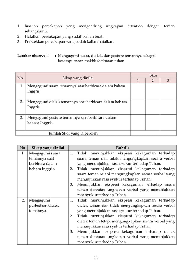 RPP bahasa Inggris kelas 8 semester 1 kurikulum 2013 (bab 1) | DOCX