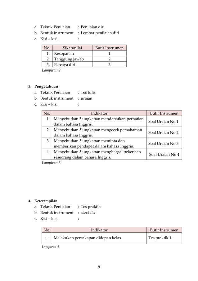RPP bahasa Inggris kelas 8 semester 1 kurikulum 2013 (bab 1) | DOCX