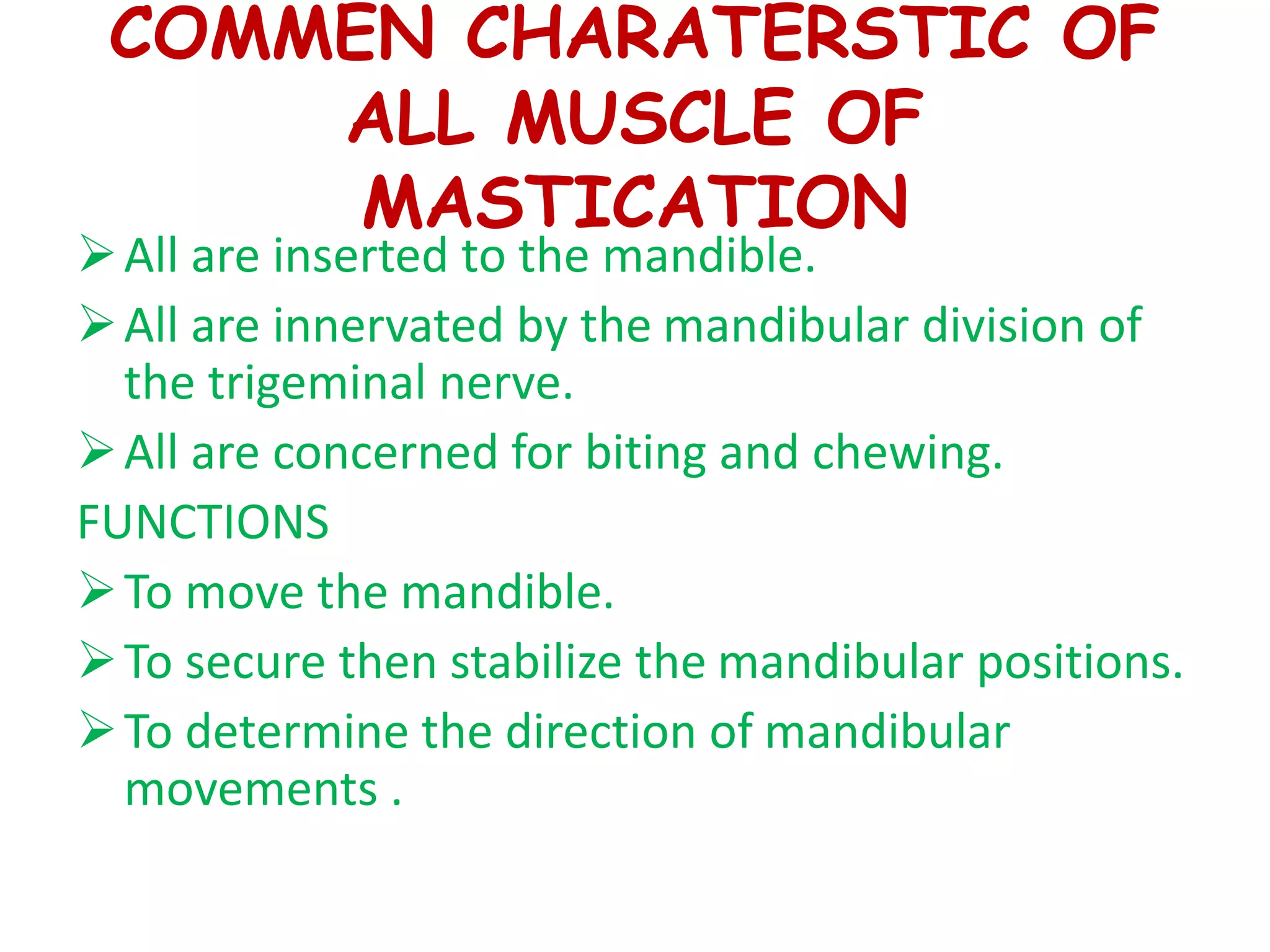 Muscles of mastication | PPTX