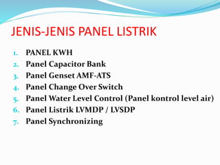 2. jenis jenis panel listrik | PPTX