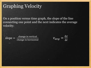 2.1 Displacement & Velocity | PPT