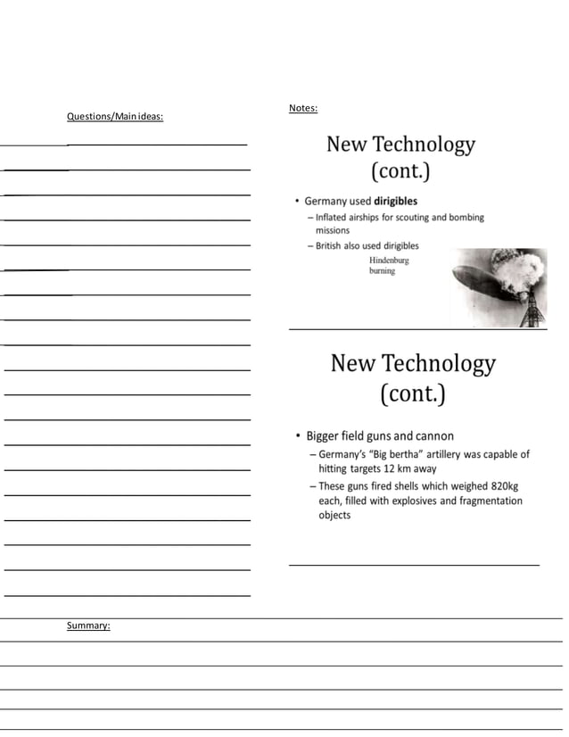 2.3 new technology of ww1 | DOCX