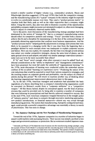 Manufacturing Strategy by Hayes | PDF