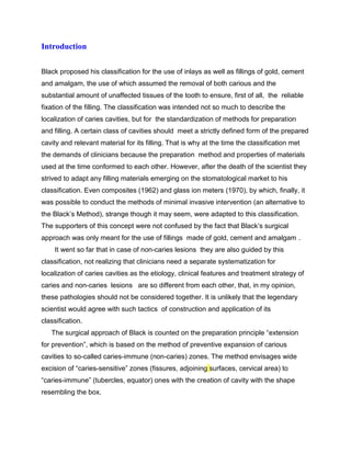 New Classification of Black’s Cavities Localization Part 1 | DOCX