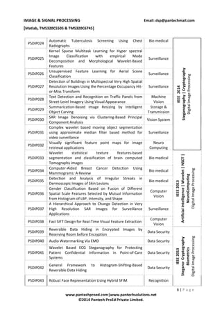 Digital Image Processing Projects for Final Year Students | PDF