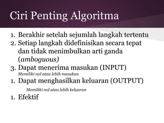 Pengertian algoritma | PPTX