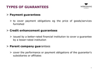 TYPES OF CONSTRUCTION AND ENGINEERING GUARANTEES: | PPTX