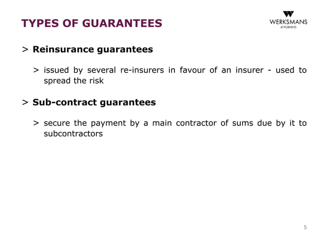TYPES OF CONSTRUCTION AND ENGINEERING GUARANTEES: | PPTX | Motor ...