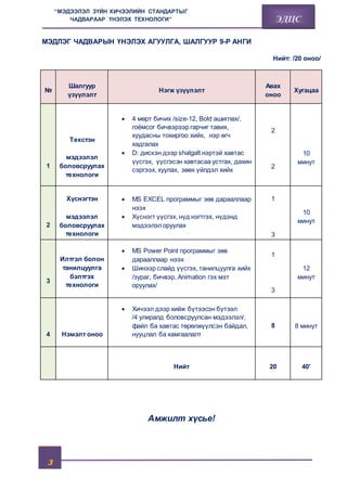 чадварын үнэлгээ | DOCX