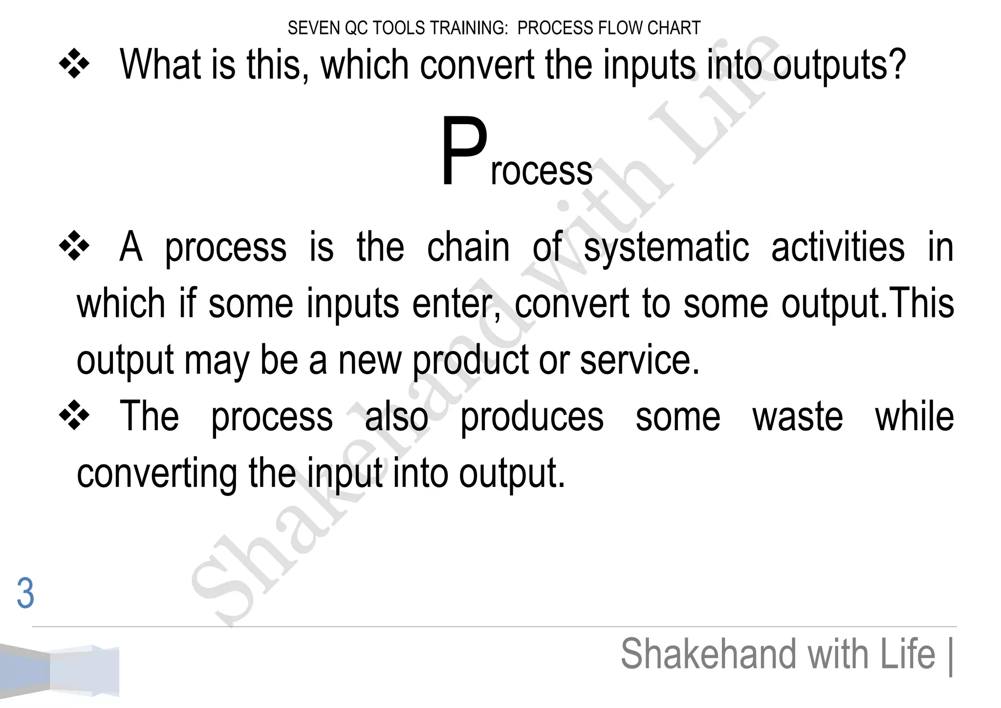 Seven QC Tools Training; Process Flow Chart | PDF