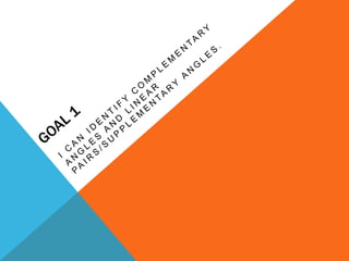 complementary and linear pair angles | PPTX