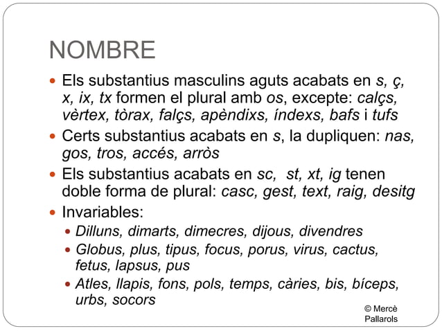 Unitat 2. Els substantius | PPTX