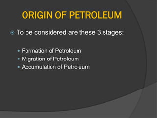 Petroleum Geology - Origin of Petroleum | PDF