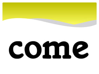 TRICKY WORDS yellow level | PDF