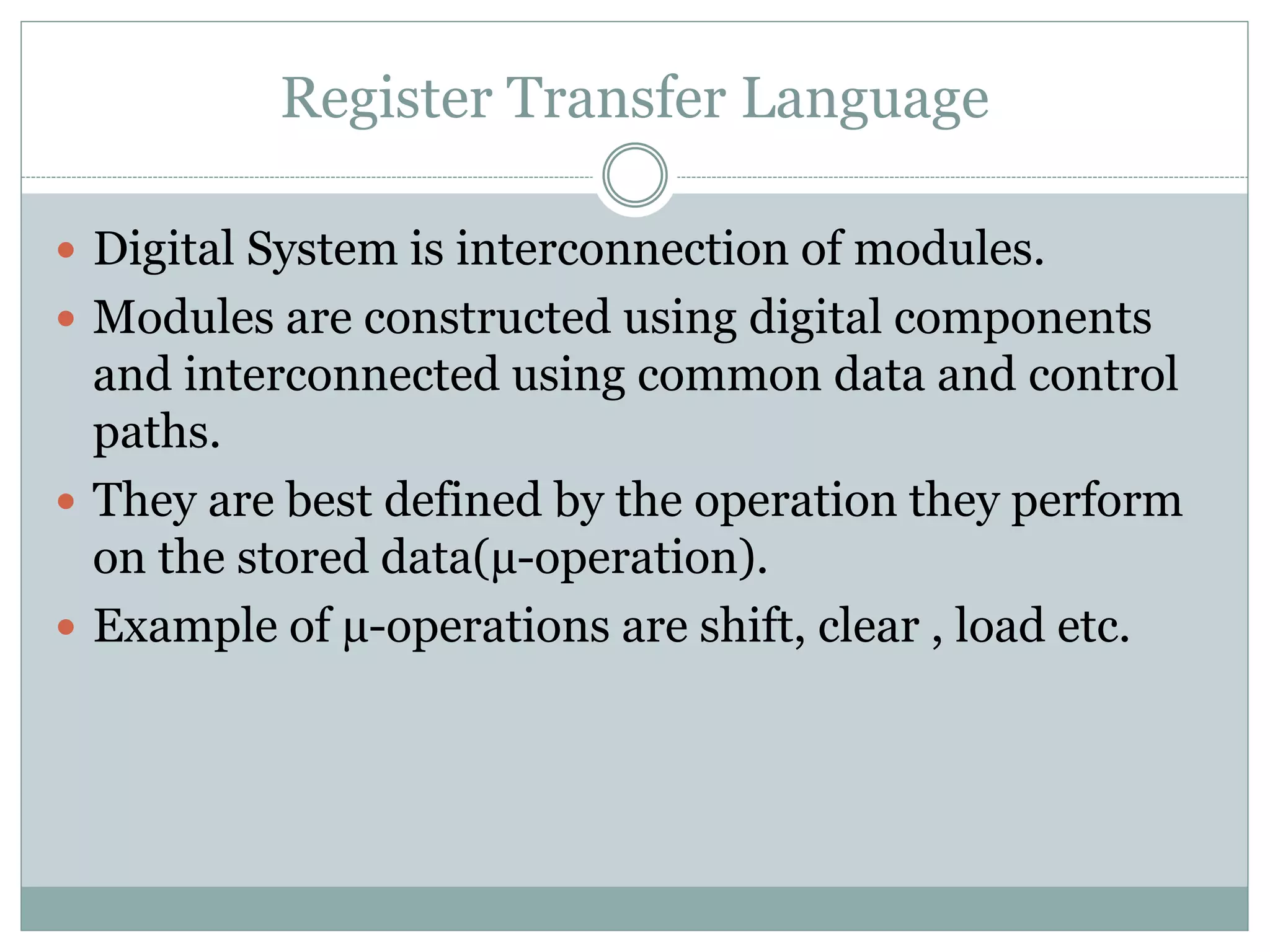 Register transfer and micro operation | PPTX