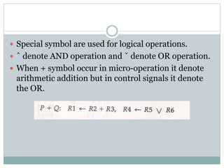 Register transfer and micro operation | PPTX