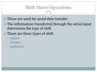 Register transfer and micro operation | PPTX