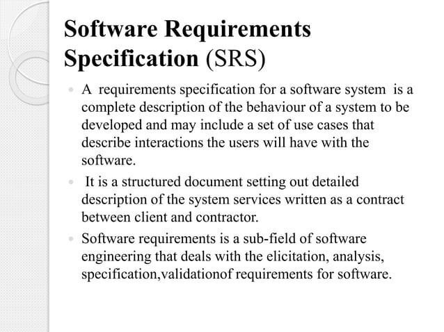 2.software requirement specification | PPTX