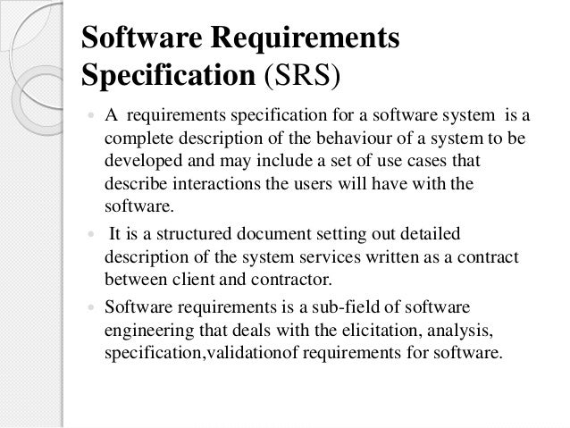 2.software requirement specification