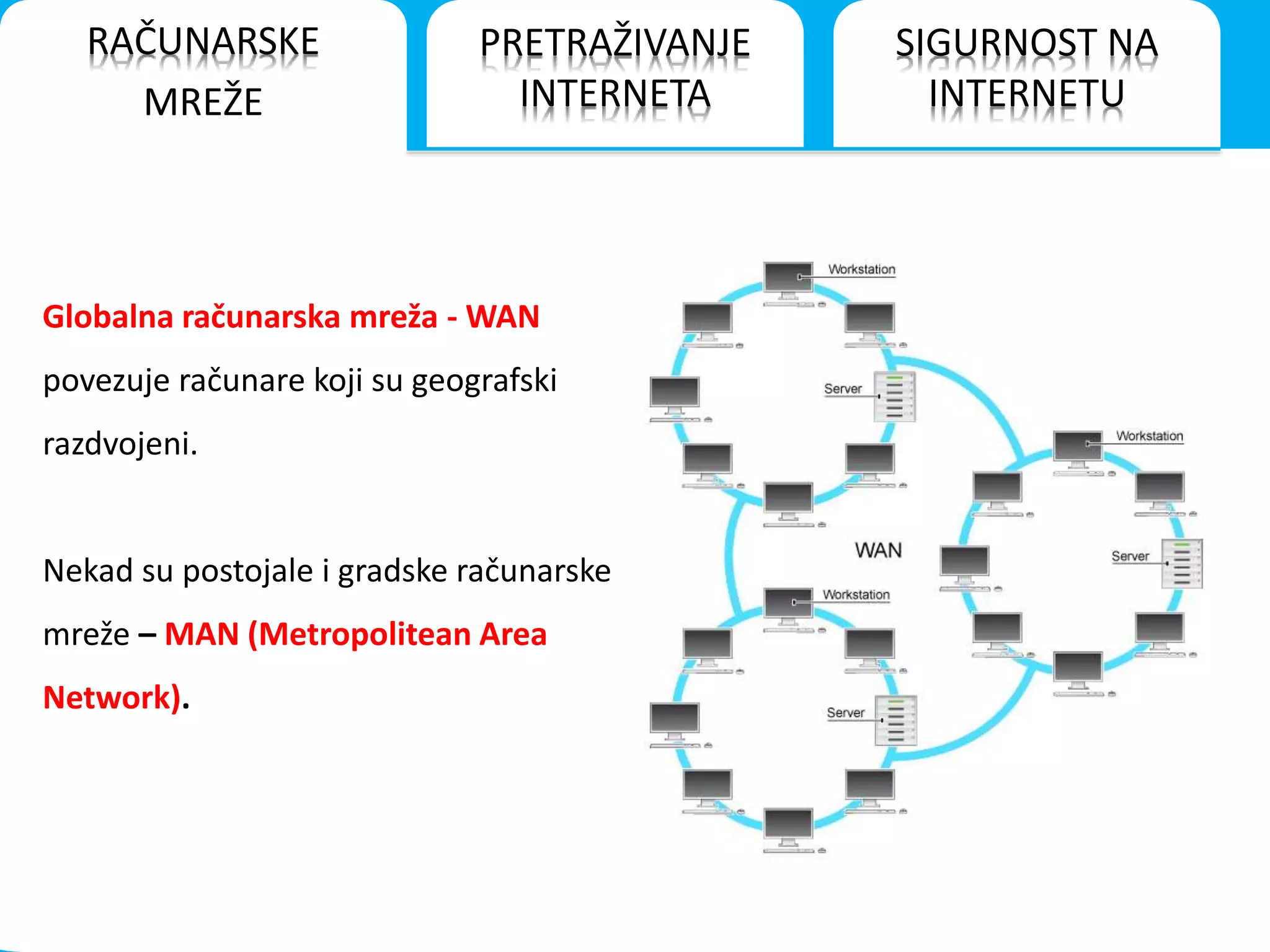 Poglavlje Internet (I deo-Računarske mreže) | PPT