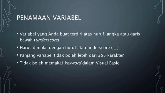 Variabel, Tipe Data dan Operator - Pemrograman I | PPTX