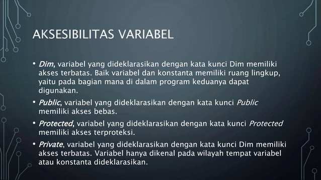 Variabel, Tipe Data dan Operator - Pemrograman I | PPTX