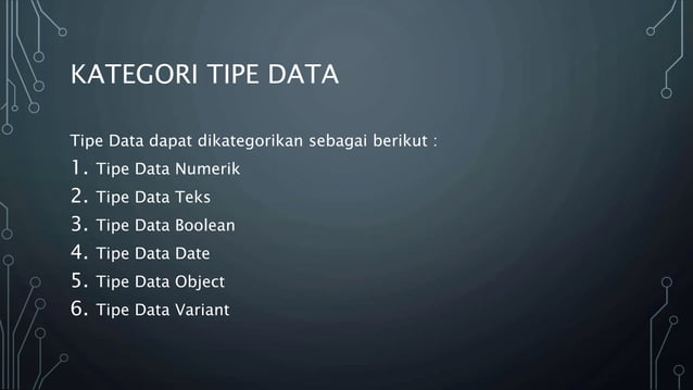 Variabel, Tipe Data dan Operator - Pemrograman I | PPTX