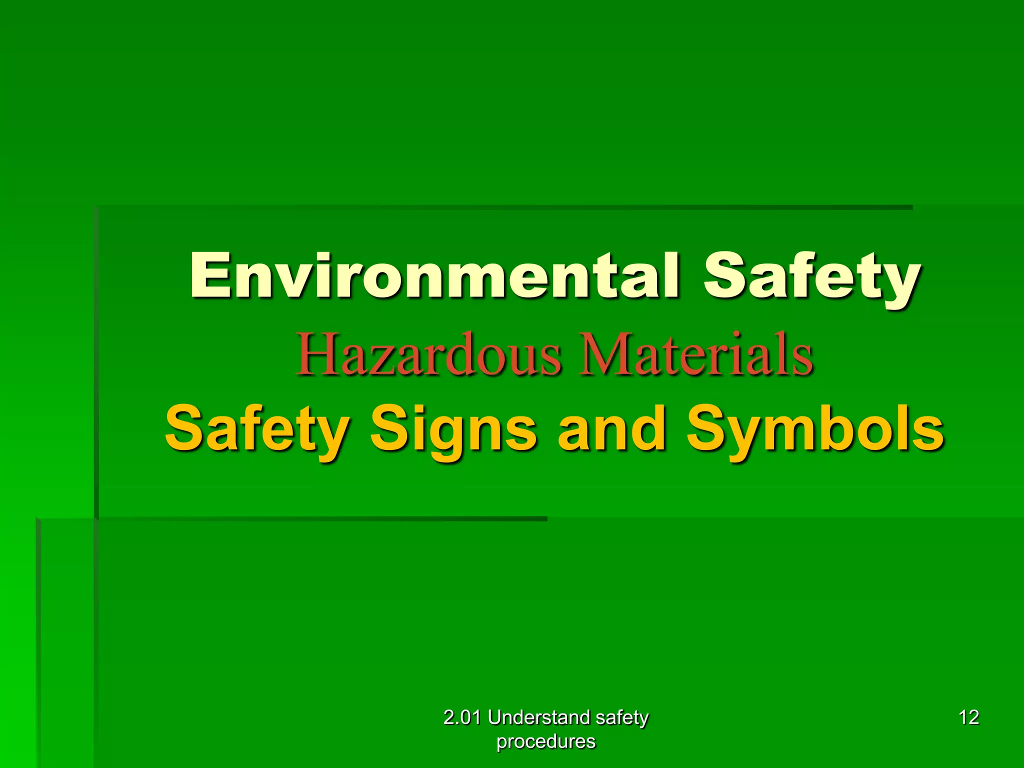 2.01 environmental safety | PPT