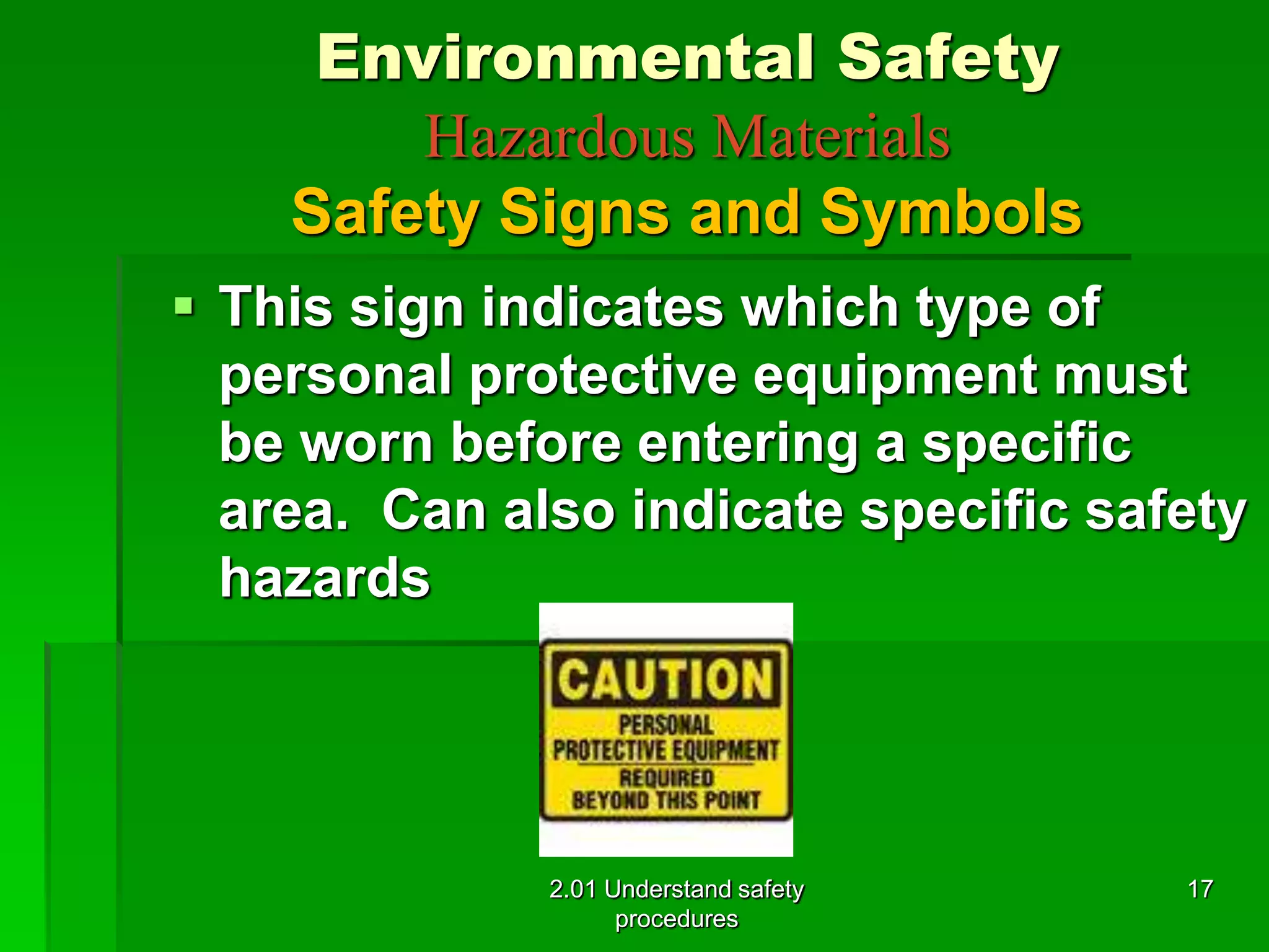 2.01 environmental safety | PPT
