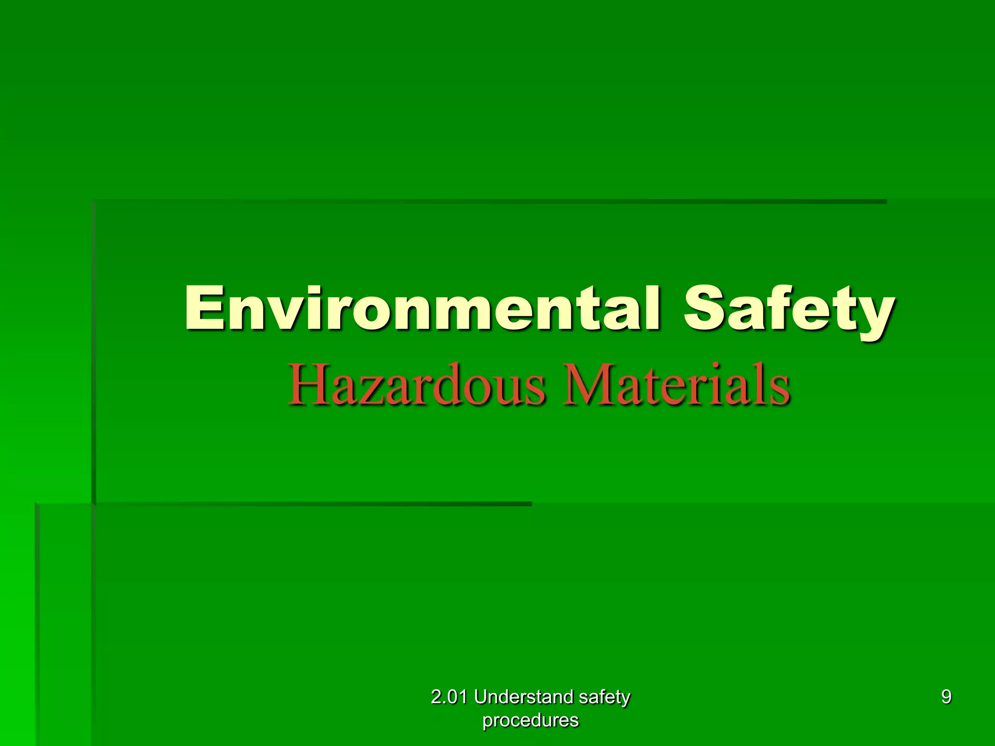 2.01 environmental safety | PPT