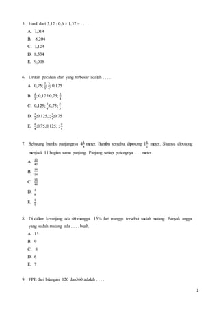 latihan soal-kelas-vi soal | PDF