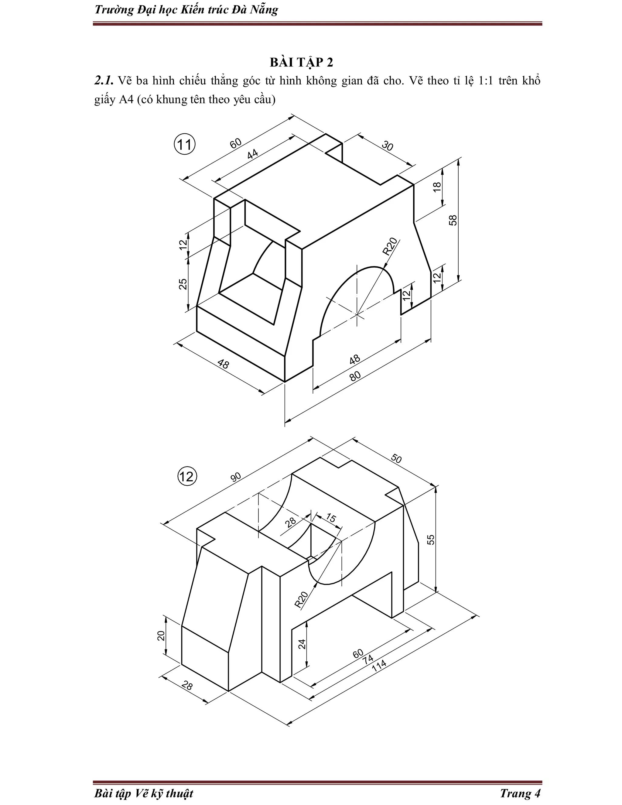 2. bai tap ve ky thuat | PDF