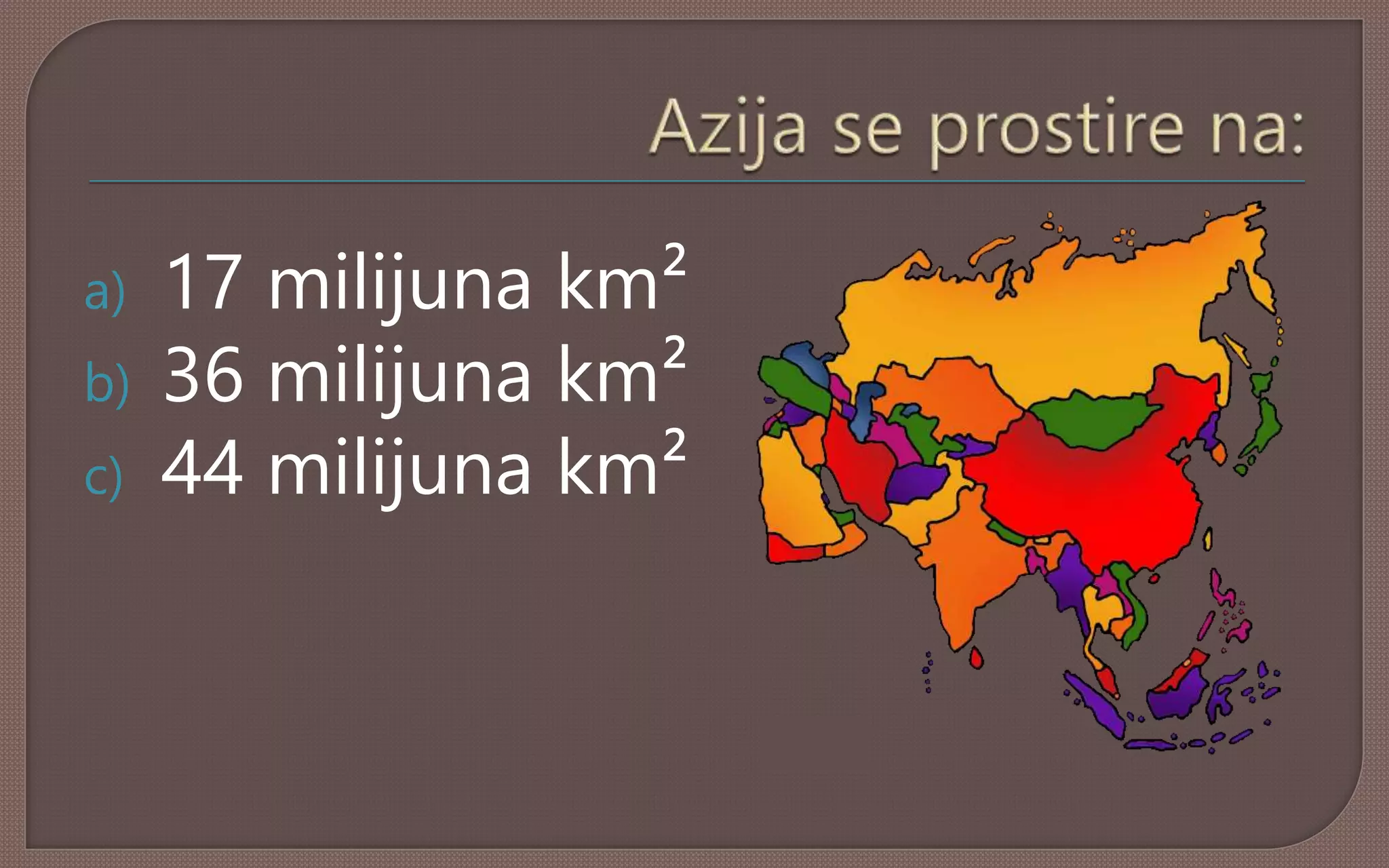 Azija - ponavljanje za test | PPTX