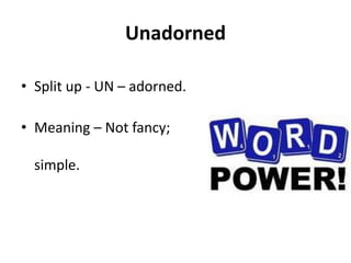 UN - not (Etymology - Root words in english language - Manu Melwin Joy ...