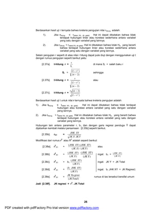 analisis regresi linier sederhana | PDF