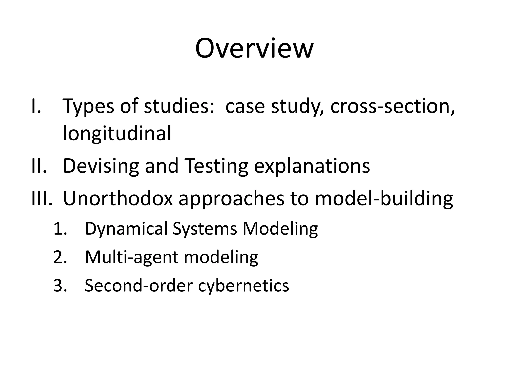 Models And Methods Of Explanation Dynamical Systems Agent Models