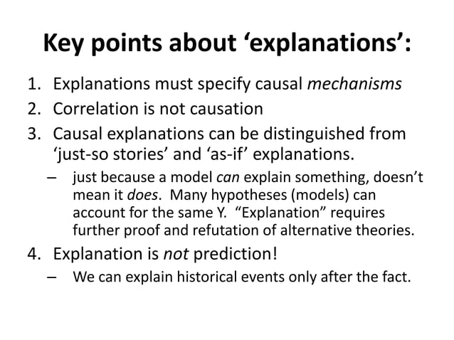 Models And Methods Of Explanation Dynamical Systems Agent Models
