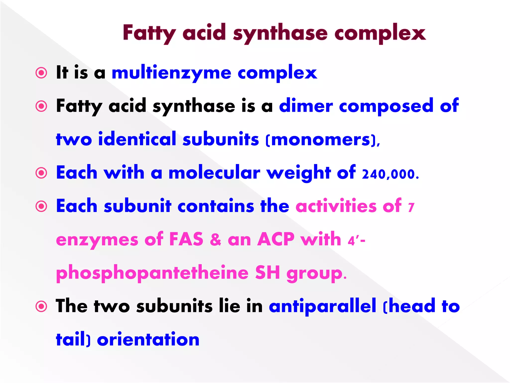 BIOSYNTHESIS OF FATTY ACIDS | PPTX