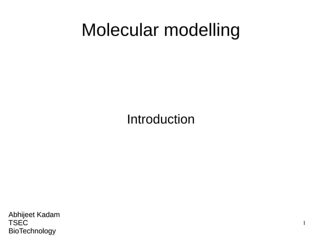 2.molecular modelling intro | PPT