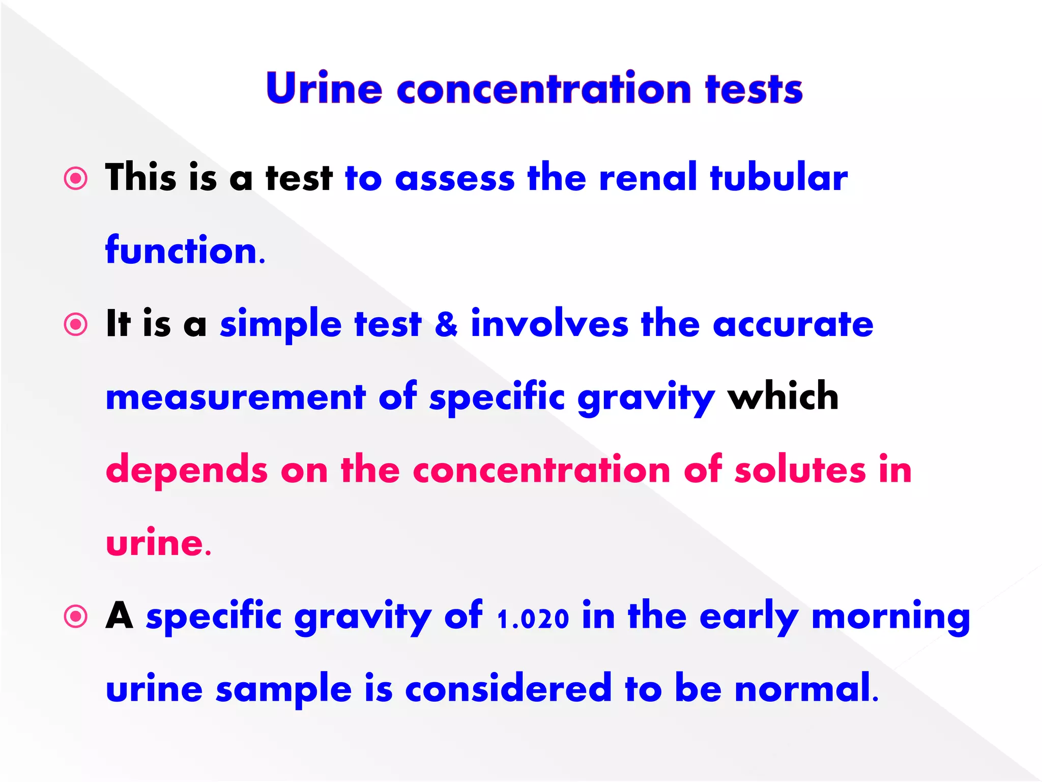 RENAL FUNCTION TESTS (RFT) | PPTX