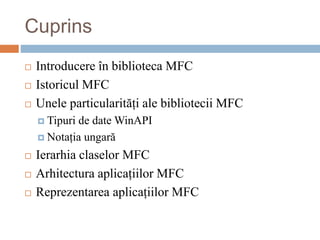 mfc introducere | PPTX