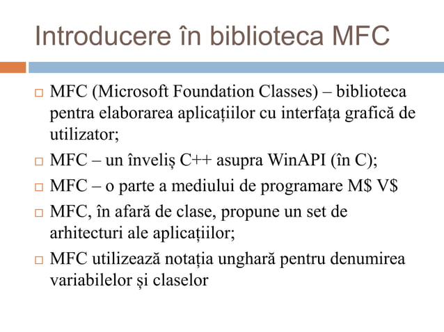 mfc introducere | PPT