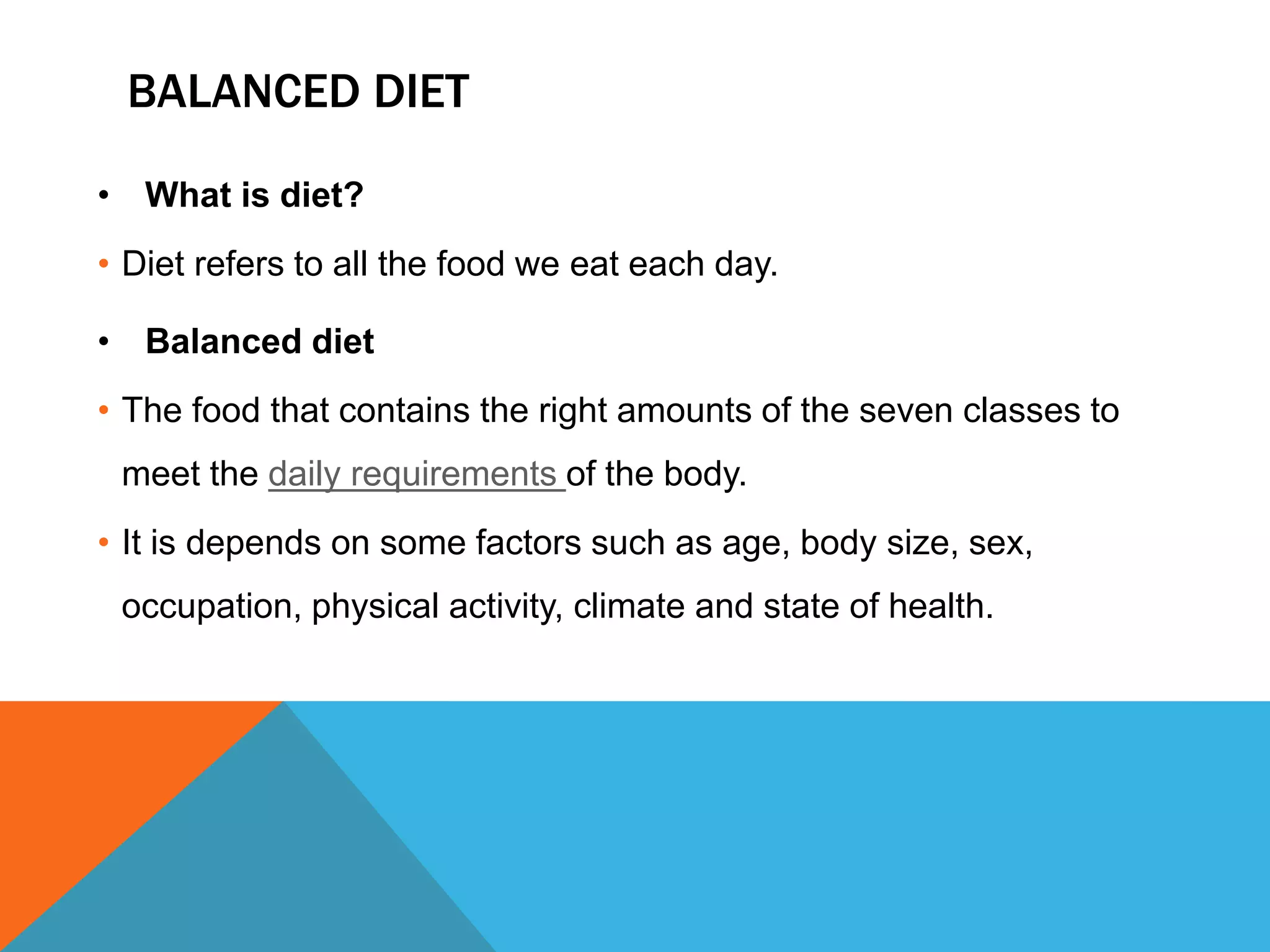 2.2 the importance of balanced diet | PPTX | Nutrition | Healthy Living