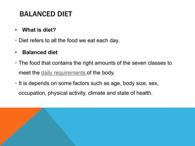 2.2 the importance of balanced diet | PPTX | Nutrition | Healthy Living