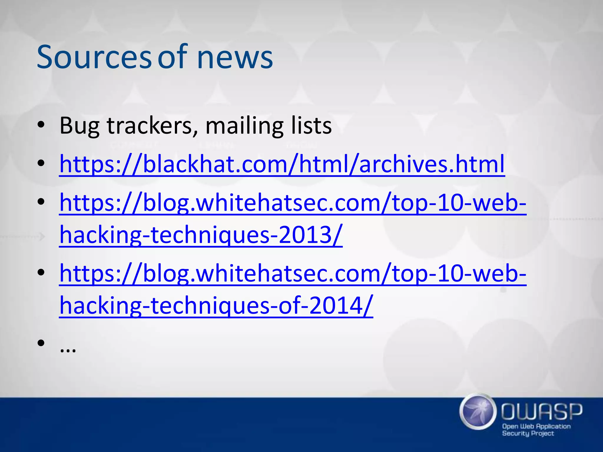 [2.1] Web application Security Trends - Omar Ganiev | PPTX